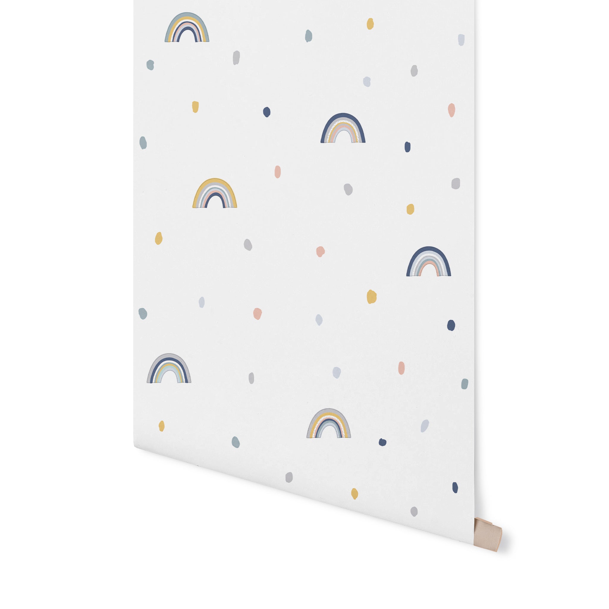 Happy Rainbow and Dashes Blue Wallpaper – gaeacom