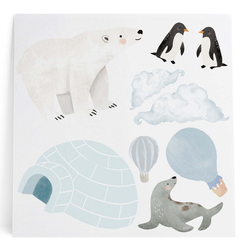 Polar Bear & Seal Wall Sticker – gaeacom