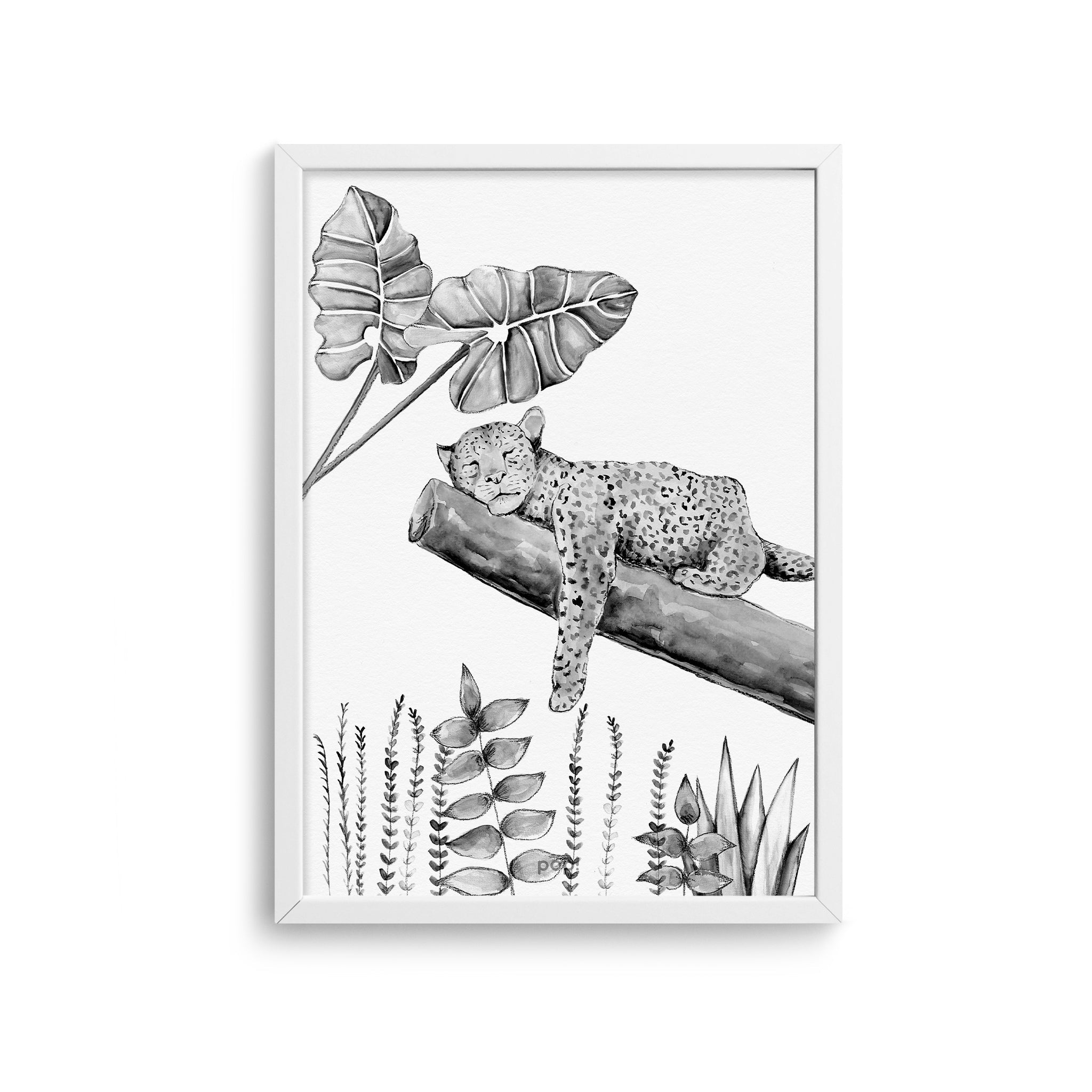 Monochrome Leopard Poster – gaeacom