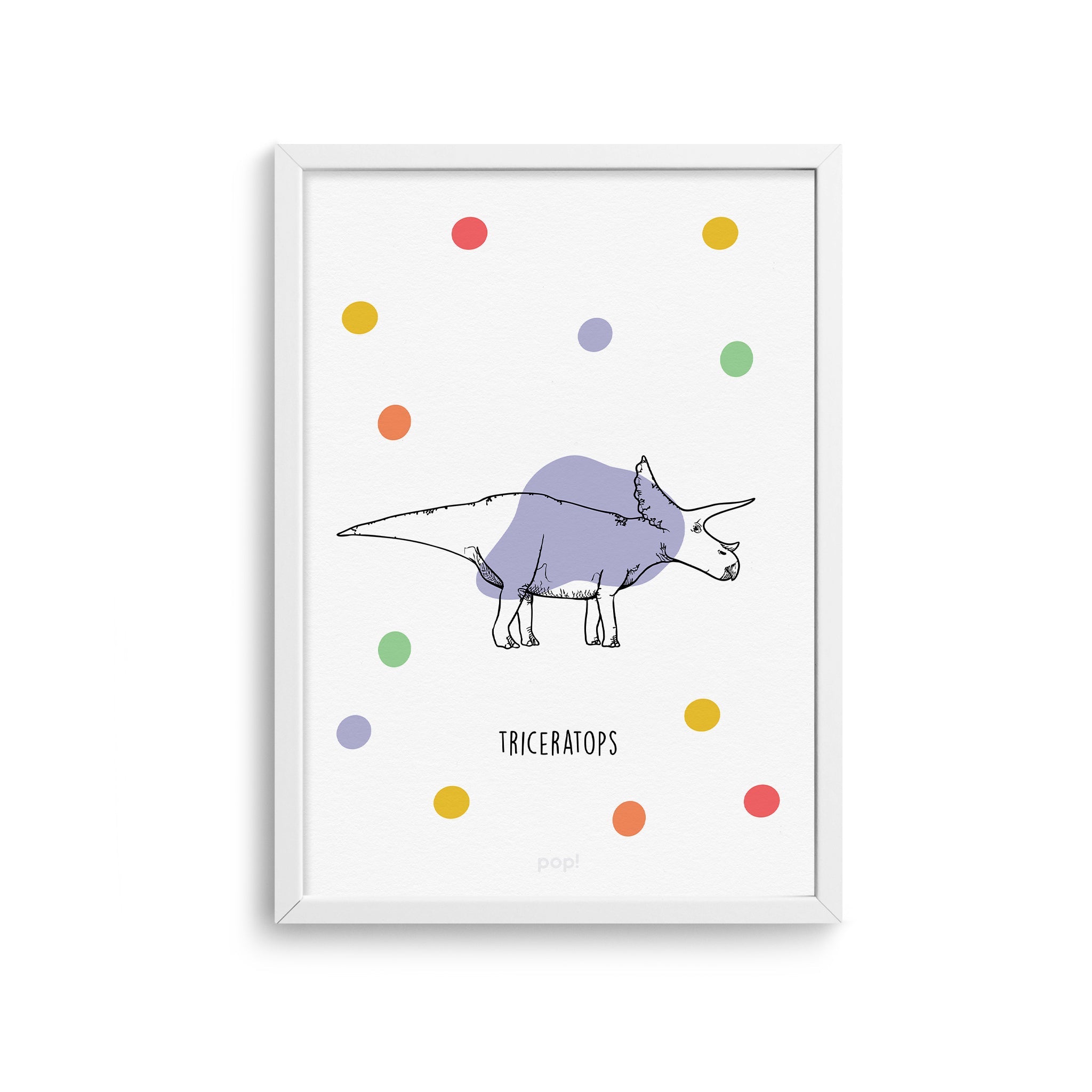 Dinosaur Triceratops Kids Room Poster – gaeacom