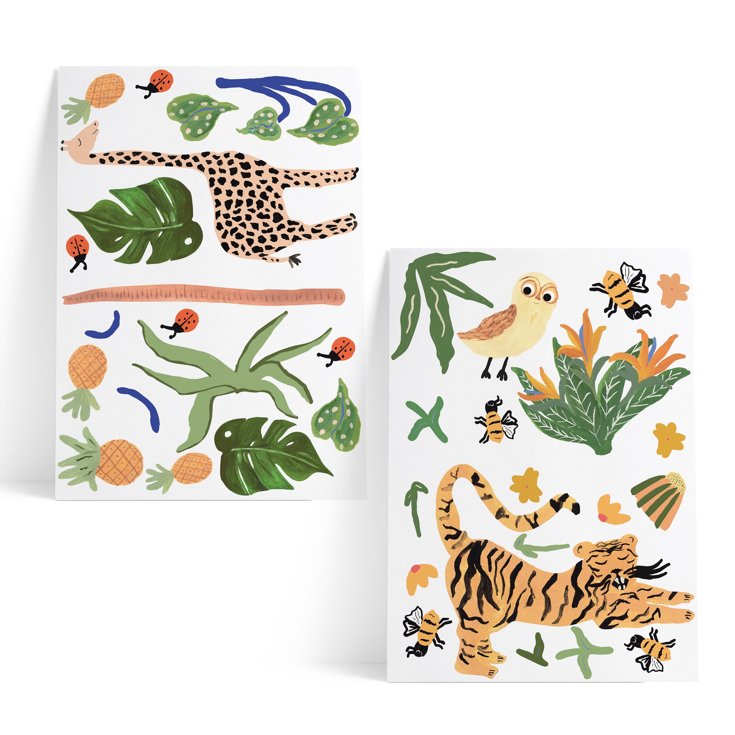 Tropical Animals Double Kids Room Wall Sticker – gaeacom